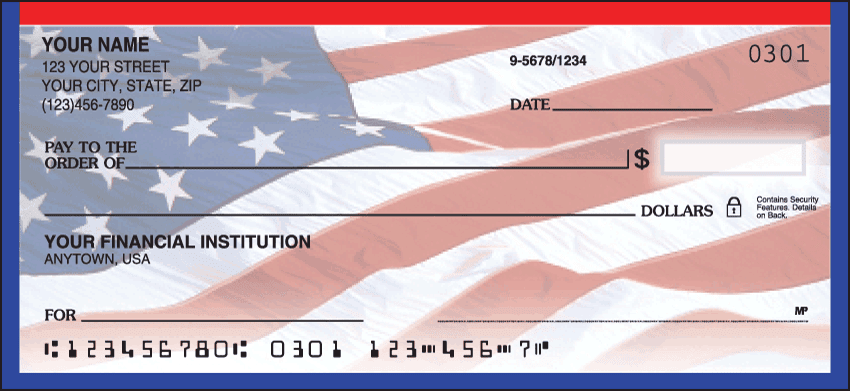 American Flag Checks - 2nd Box Only 10¢ | Check Gallery
